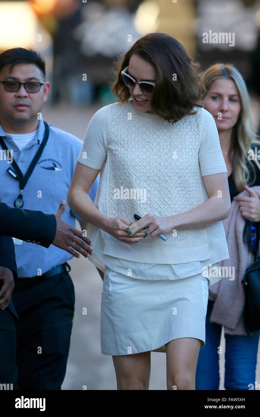 Daisy Ridley seen signing autographs as she arrives at the ABC studios ...