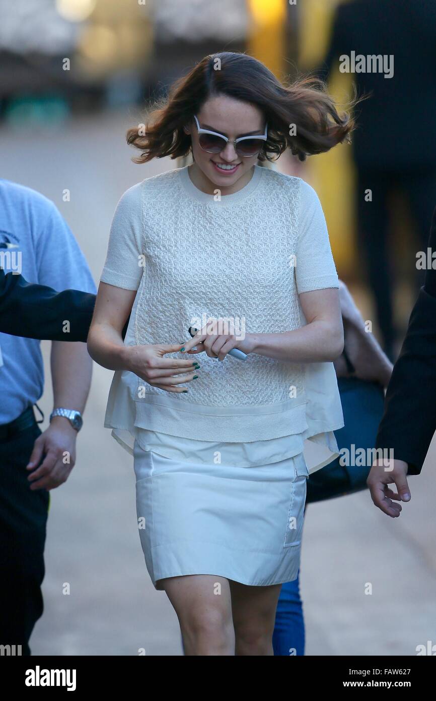 Daisy Ridley seen signing autographs as she arrives at the ABC studios ...
