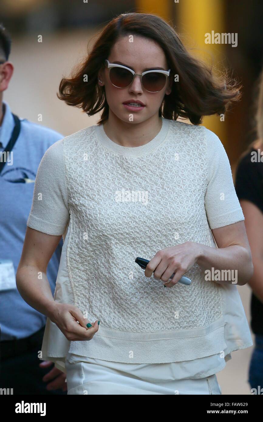 Daisy Ridley seen signing autographs as she arrives at the ABC studios ...