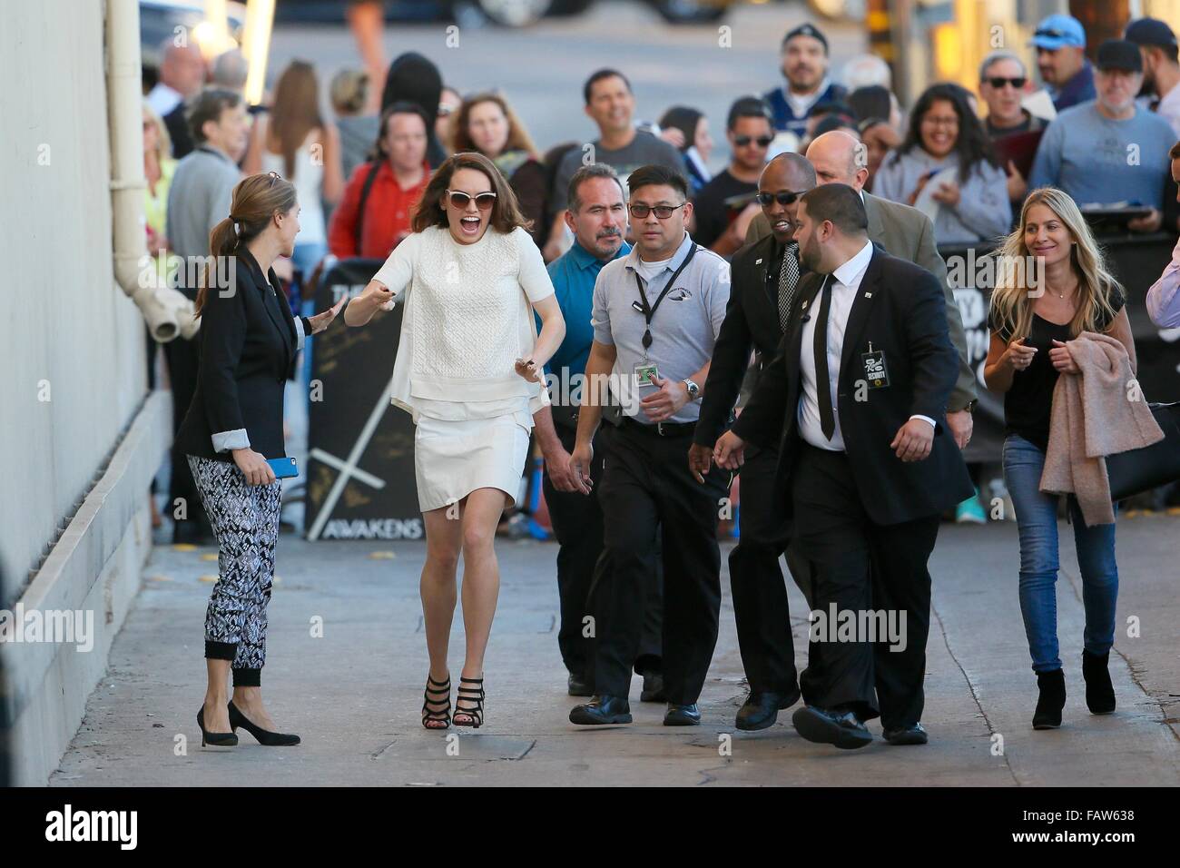 Daisy Ridley seen signing autographs as she arrives at the ABC studios ...
