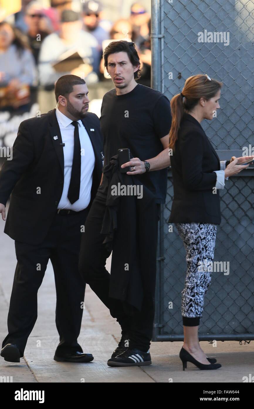 Adam Driver films his arrival to the ABC studios on his phone before ...