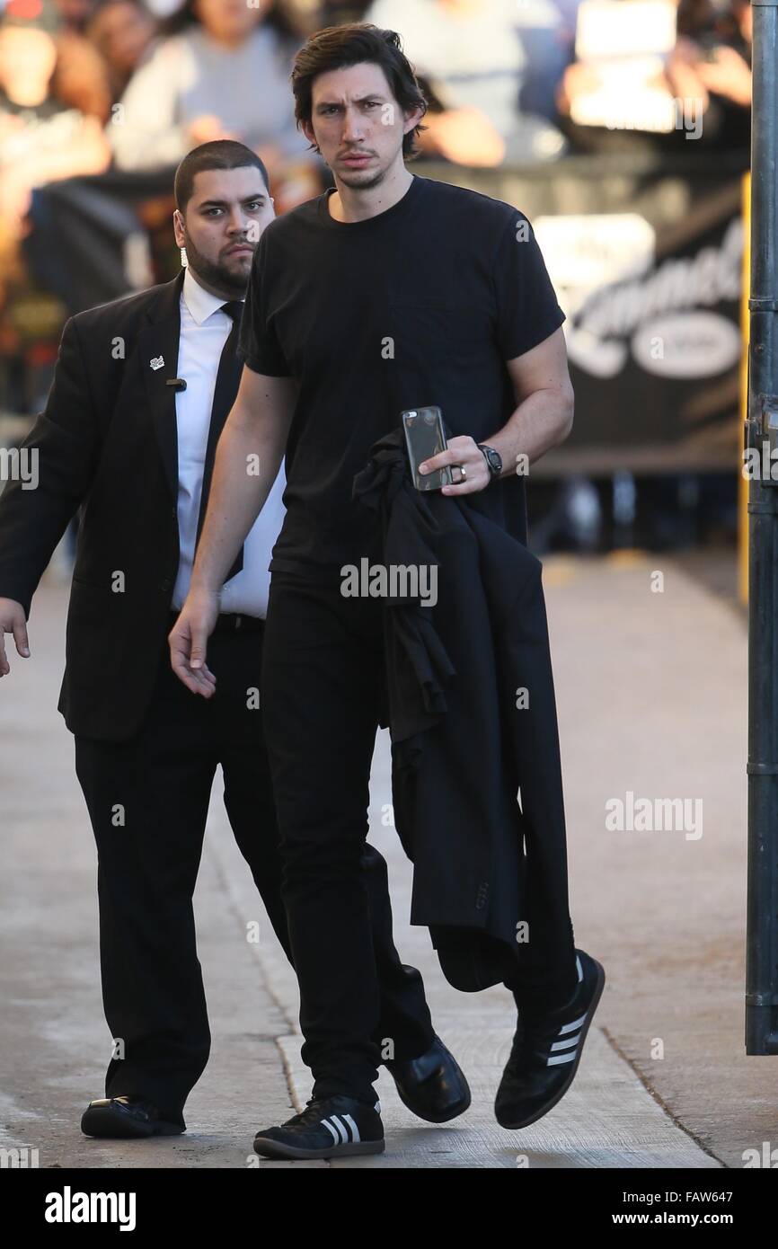 Adam Driver films his arrival to the ABC studios on his phone before ...