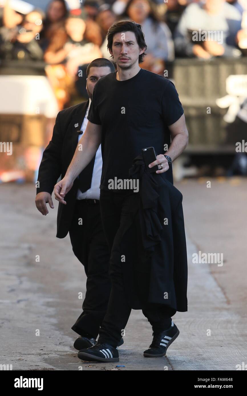 Adam Driver films his arrival to the ABC studios on his phone before ...
