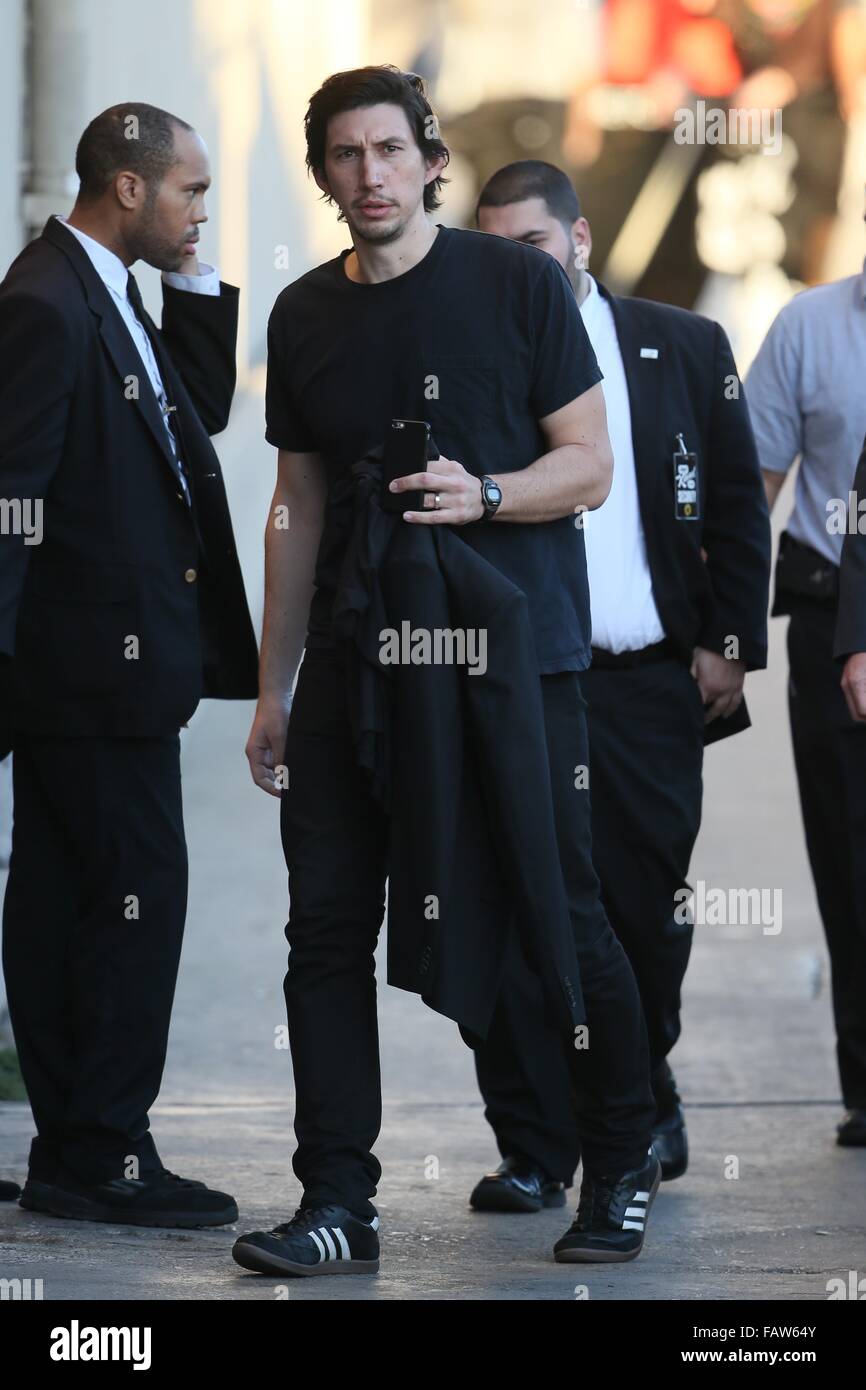 Adam Driver films his arrival to the ABC studios on his phone before ...