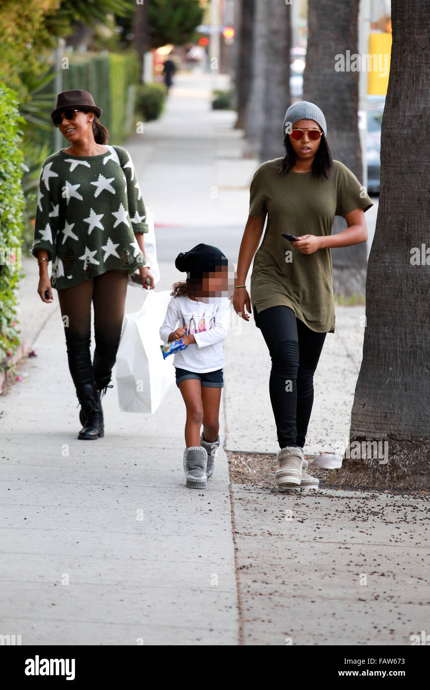 Mel B seen with eldest and youngest daughters Phoenix Chi and Madison ...
