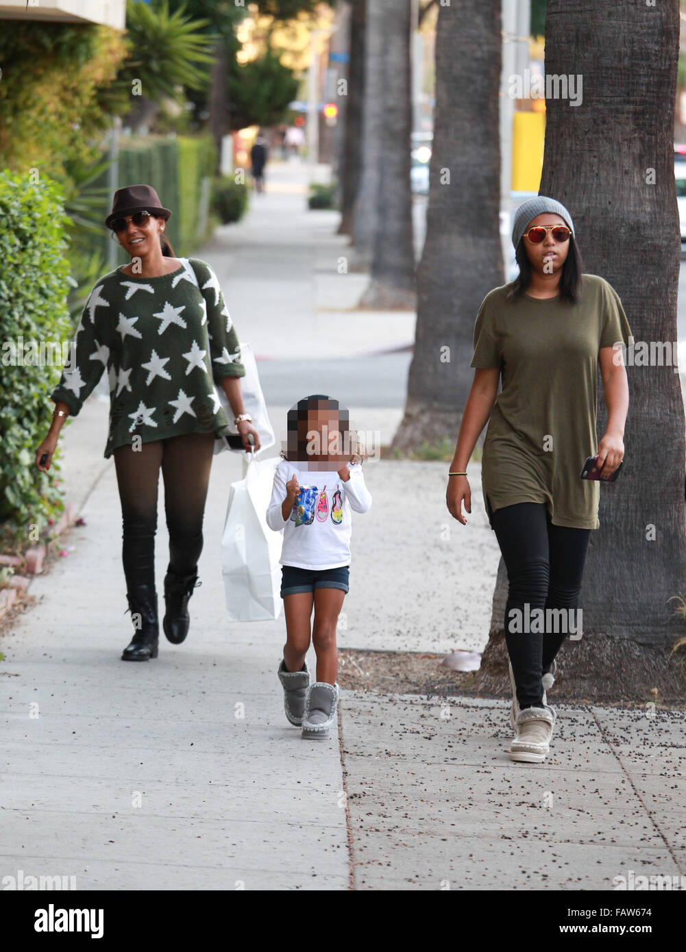 Mel B seen with eldest and youngest daughters Phoenix Chi and Madison ...