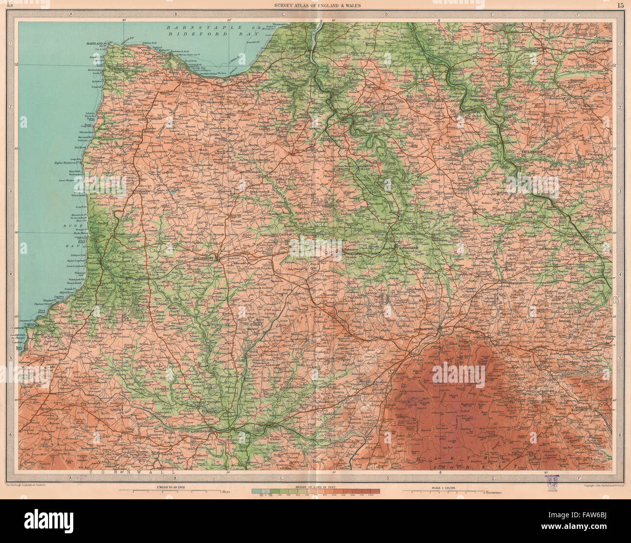 Devon cornwall map hi-res stock photography and images - Alamy