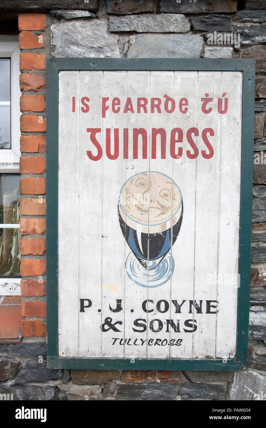 Guinness Marketing Sign, Paddy Coynes Pub, Tully Cross, Connemara ...