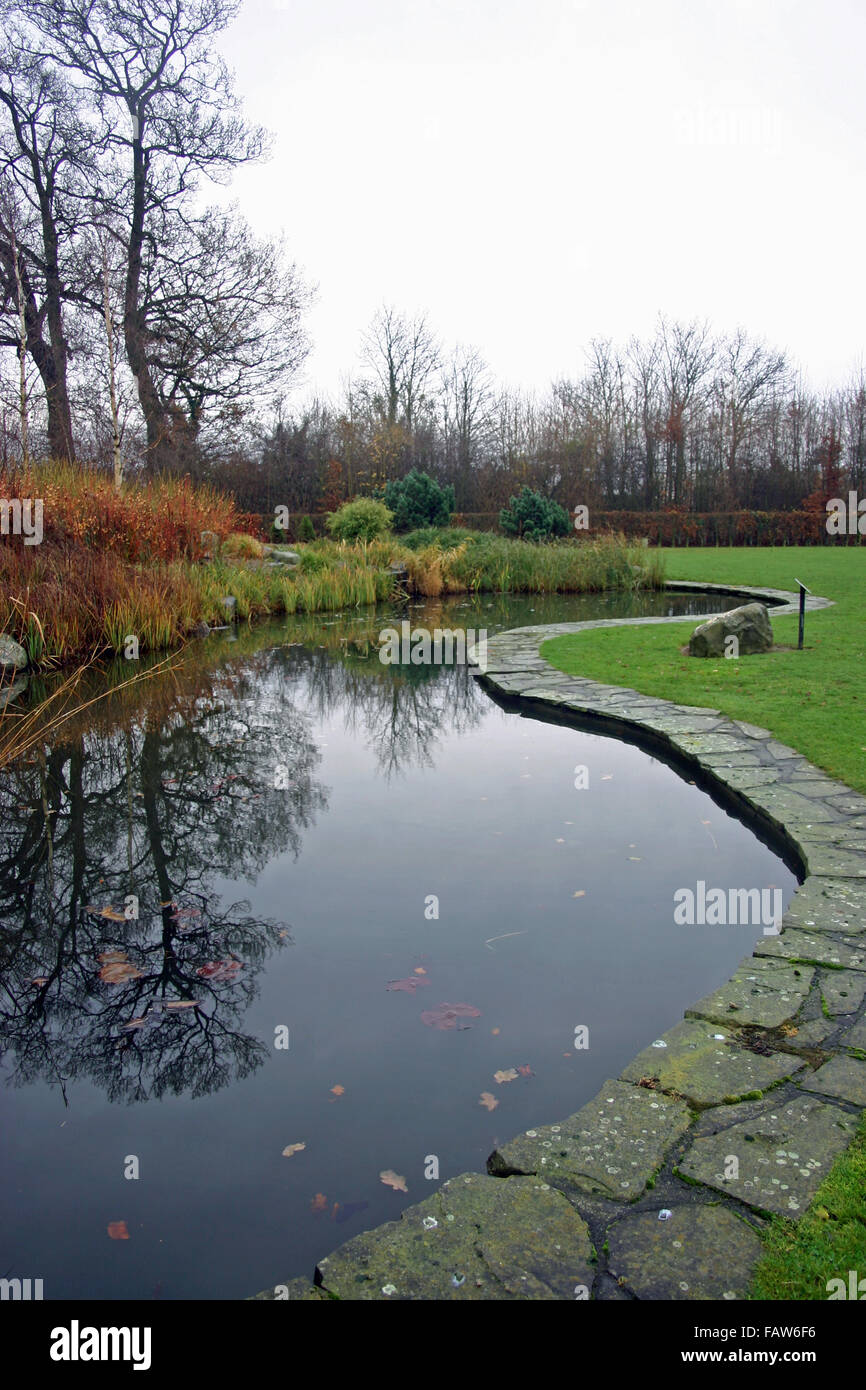 Pond in park Stock Photo - Alamy