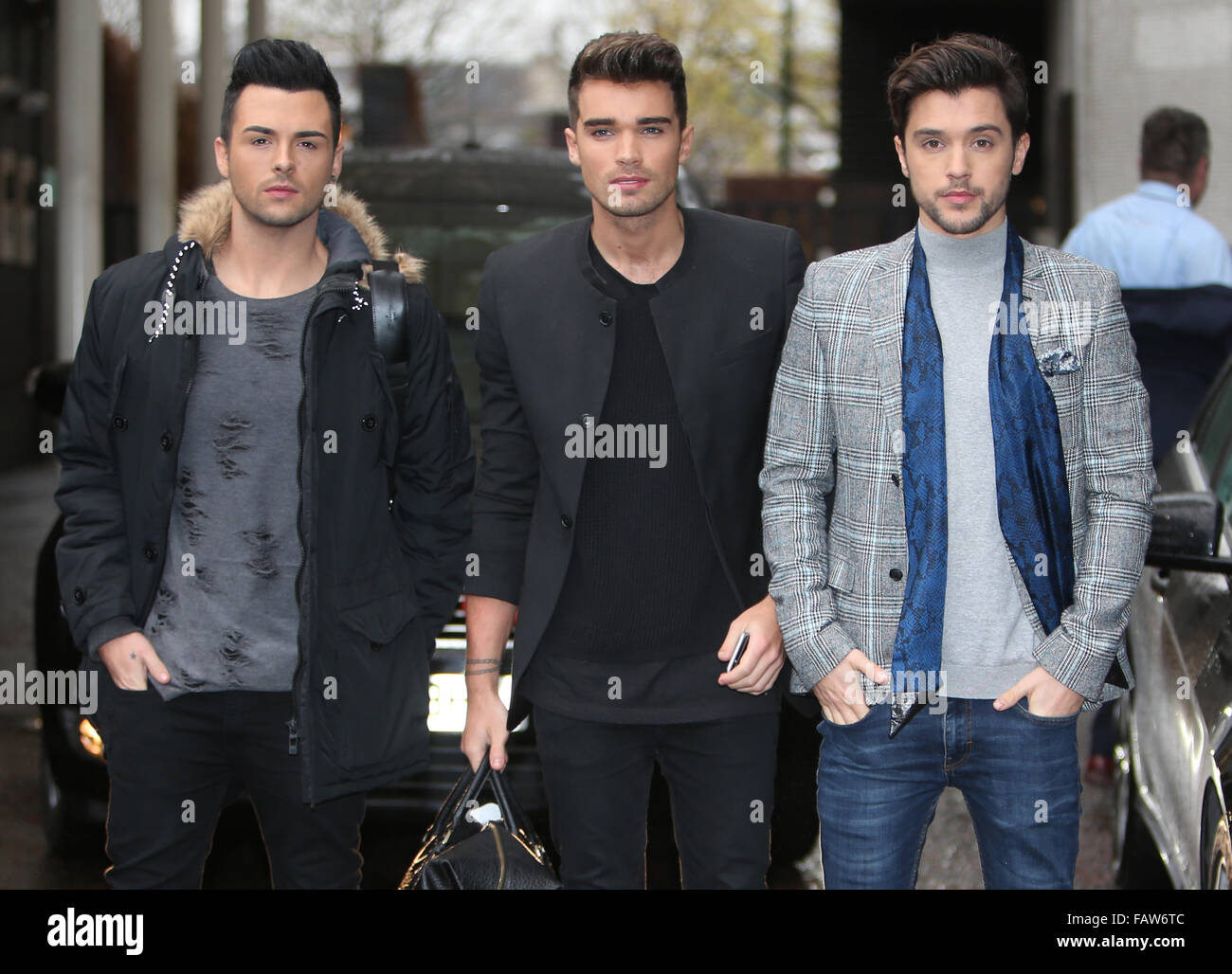 Union J outside ITV Studios today Featuring: Union J, Josh Cuthbert, JJ ...