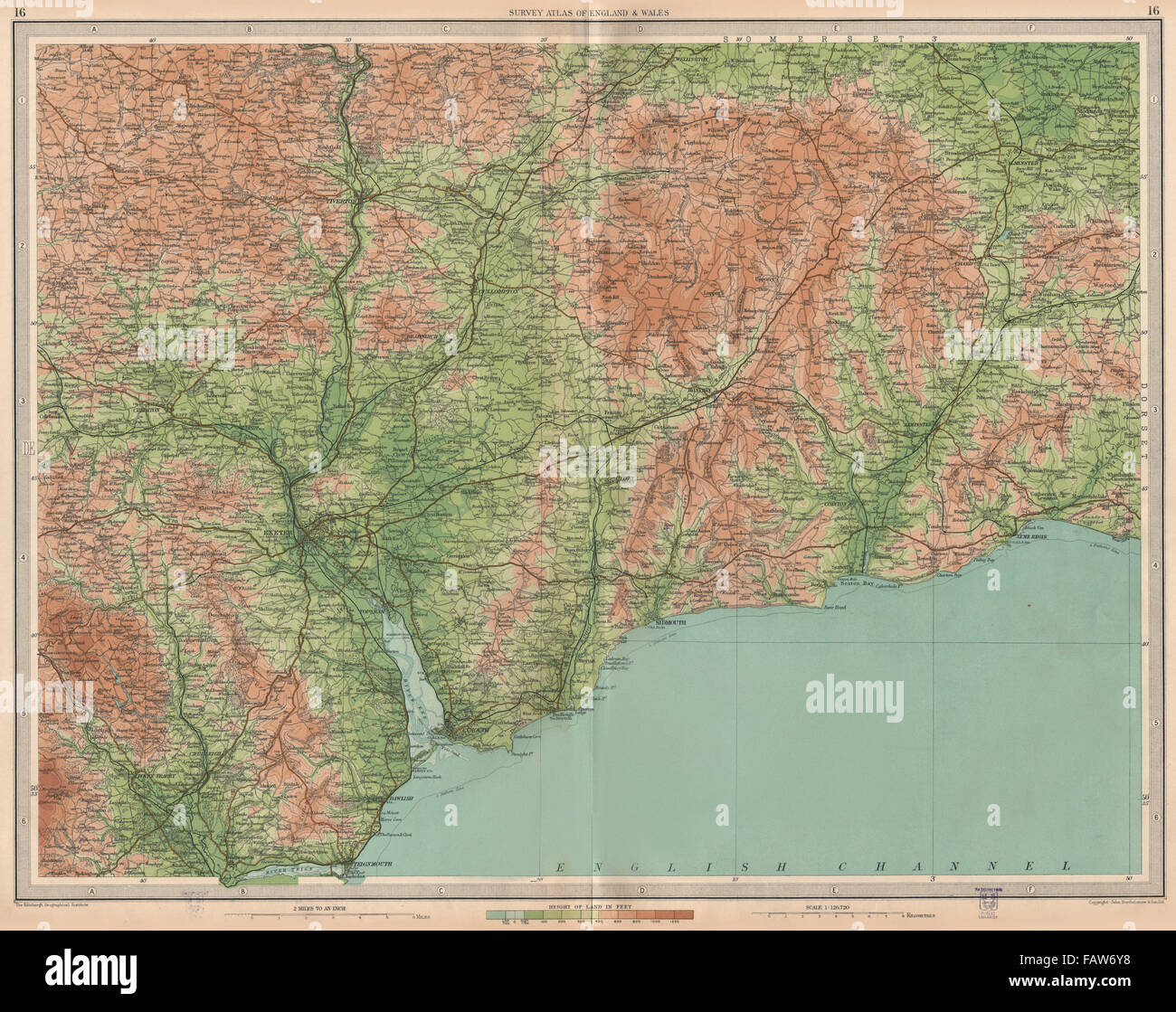 Blackdown hills map hi-res stock photography and images - Alamy