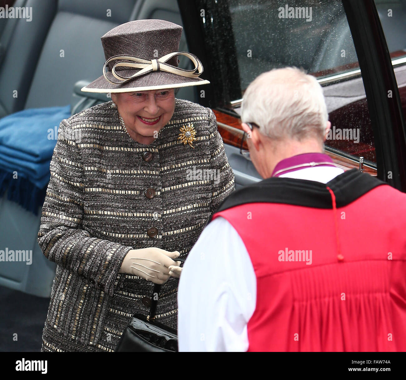 The Queen, accompanied by the Duke of Edinburgh, attends the ...