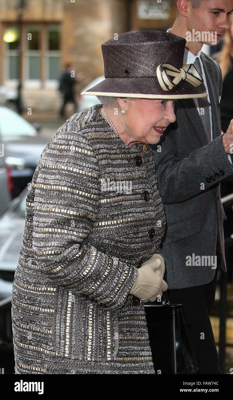 The Queen, accompanied by the Duke of Edinburgh, attends the ...