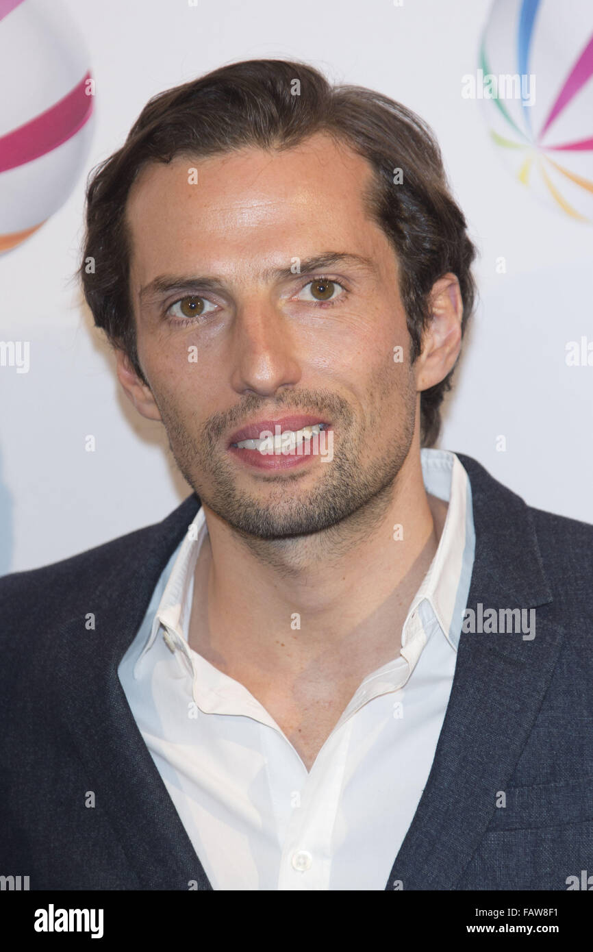 Celebrities attending the presentation of the SAT 1 spring season 2016 ...