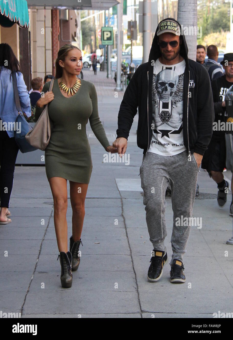 Bastian and Maria Yotta hold hands whilst shopping in Beverly Hills ...