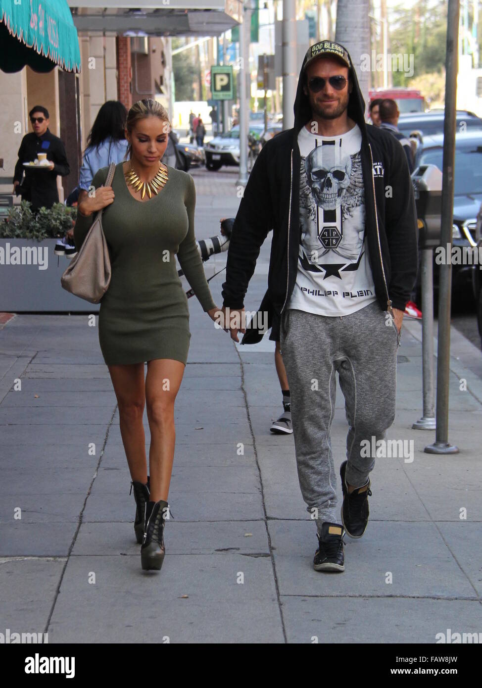 Bastian and Maria Yotta hold hands whilst shopping in Beverly Hills ...