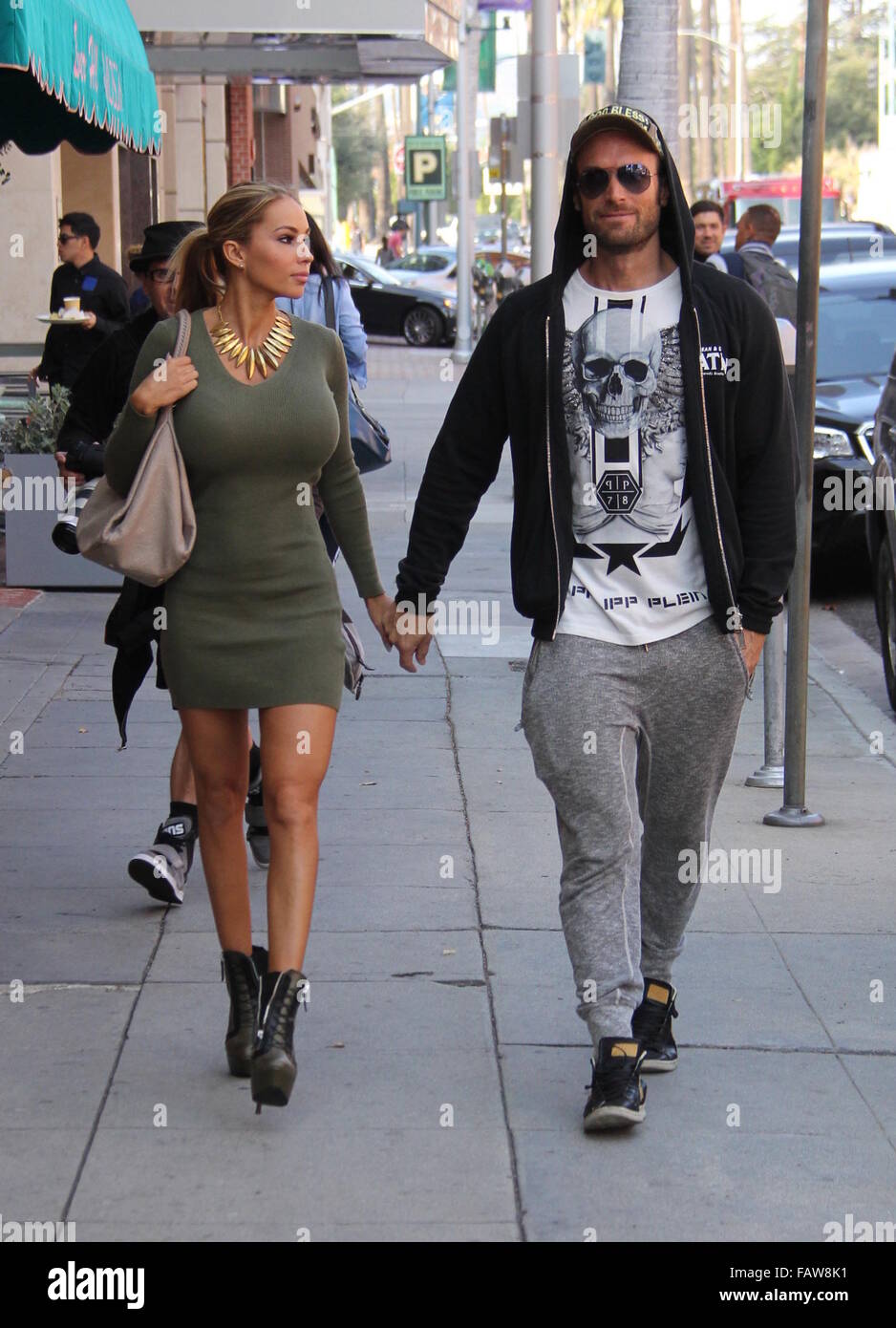 Bastian and Maria Yotta hold hands whilst shopping in Beverly Hills ...