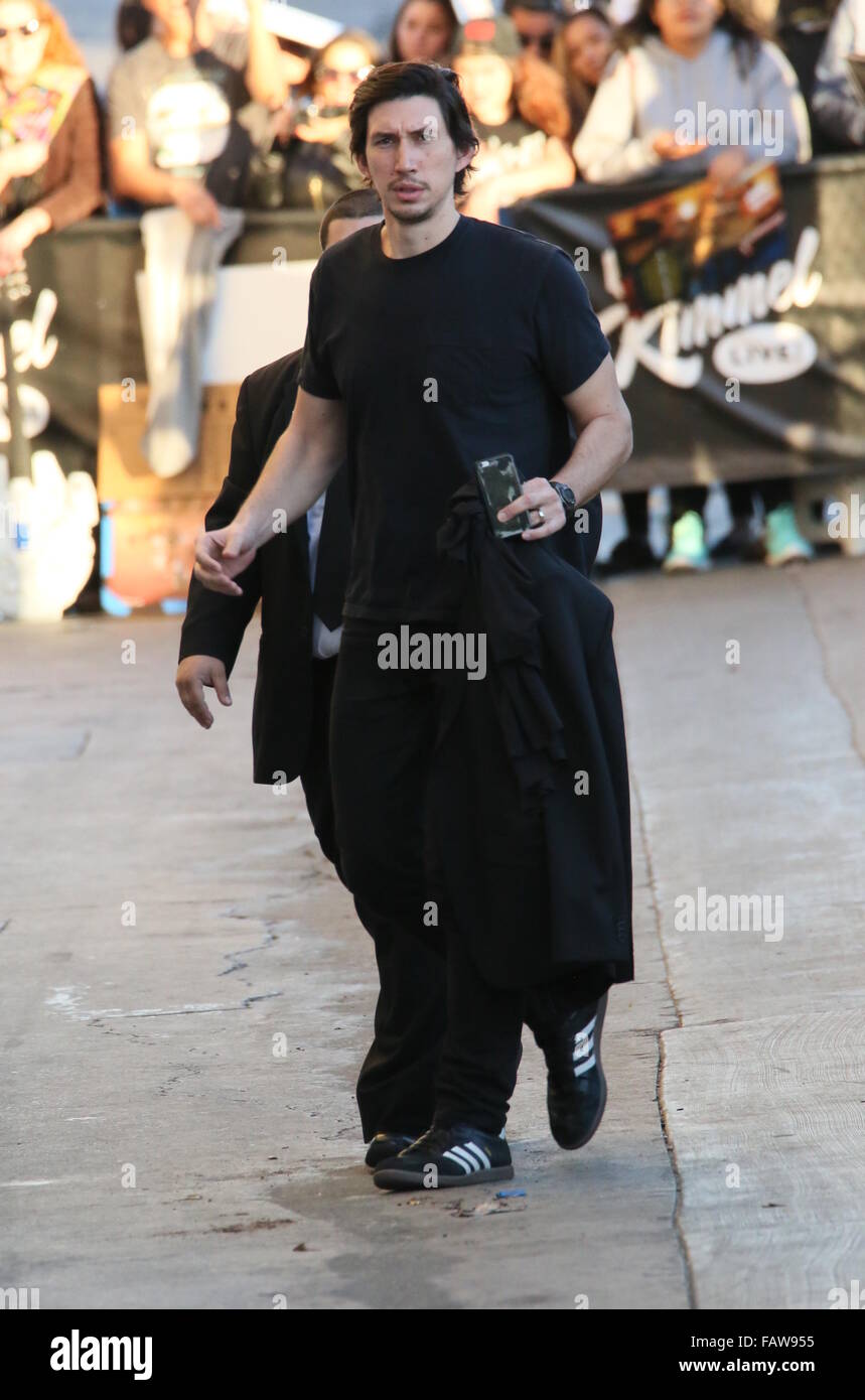 Adam Driver films his arrival to the ABC studios on his phone before ...