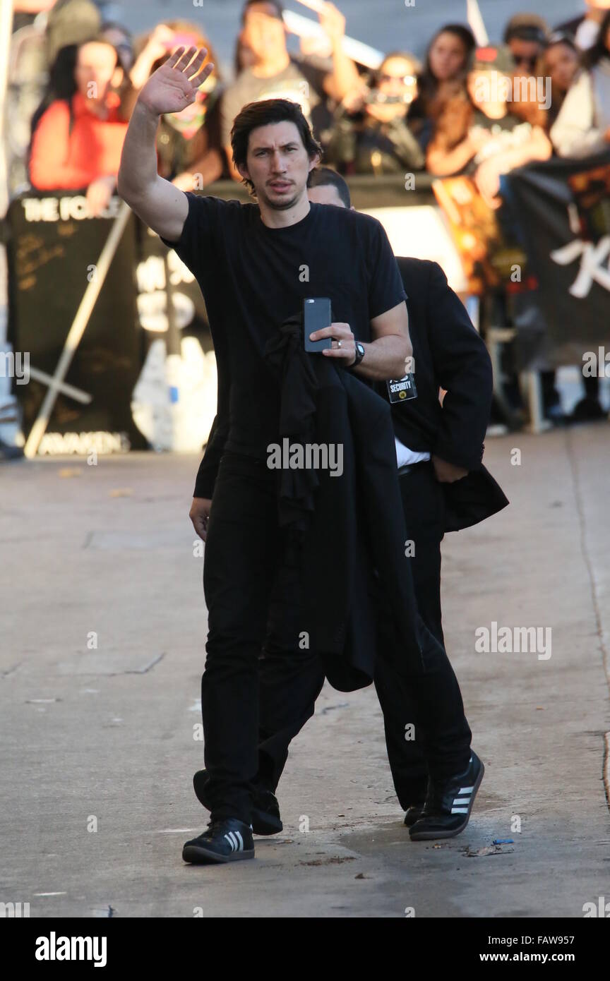 Adam Driver films his arrival to the ABC studios on his phone before ...