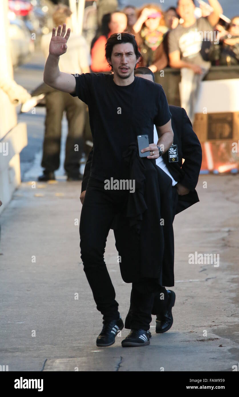 Adam Driver films his arrival to the ABC studios on his phone before ...