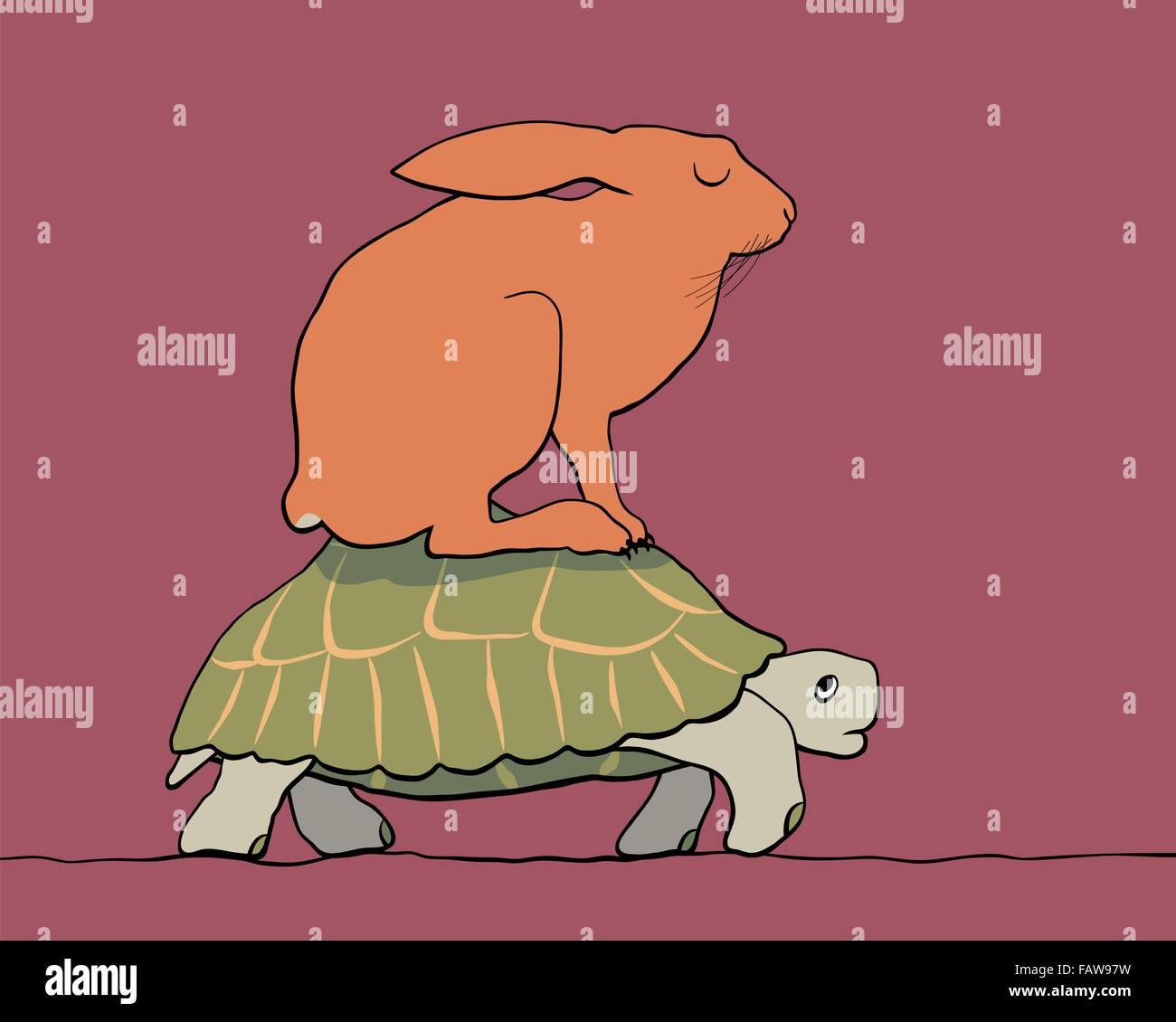 Hare and tortoise race hi-res stock photography and images - Alamy