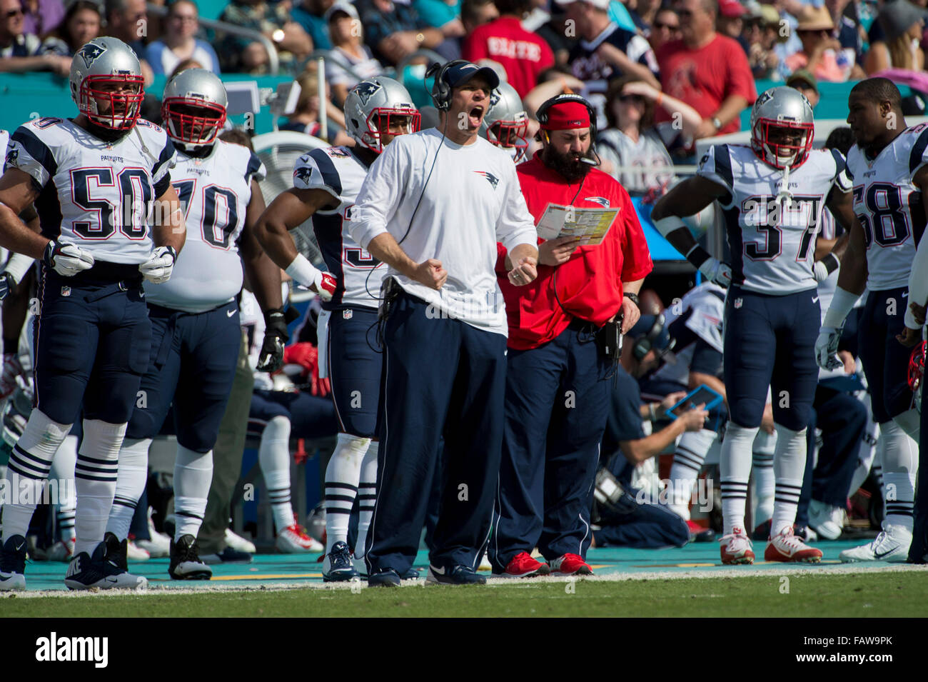 January 3, 2016: Defensive line coach Brendan Daly (left) and defensive ...