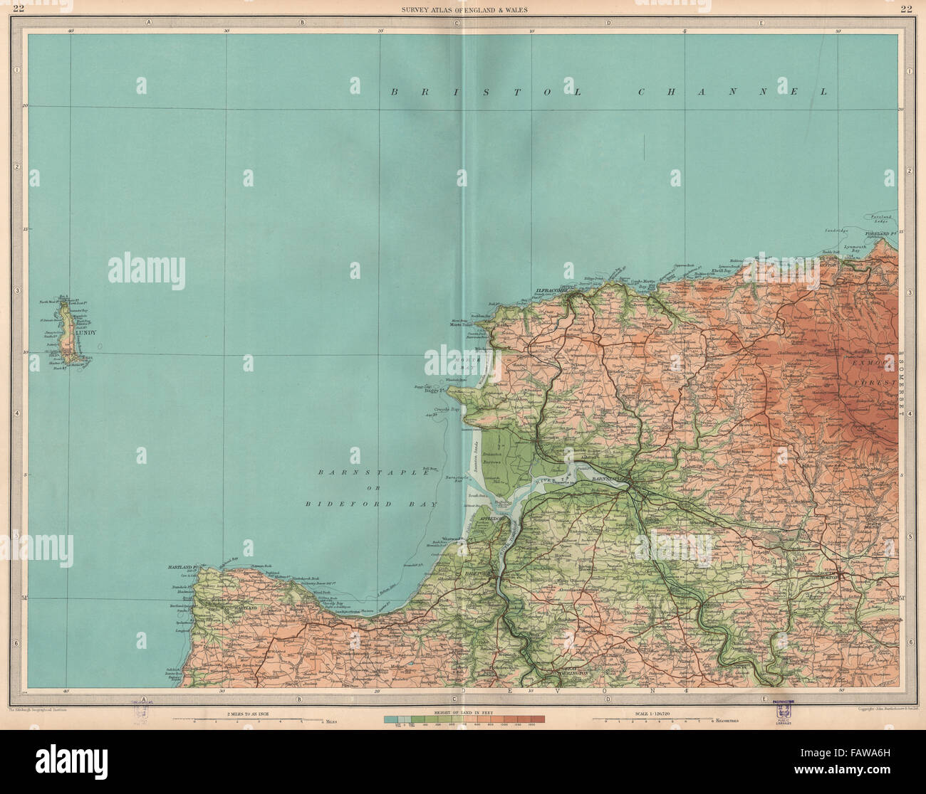 Ilfracombe map hi-res stock photography and images - Alamy