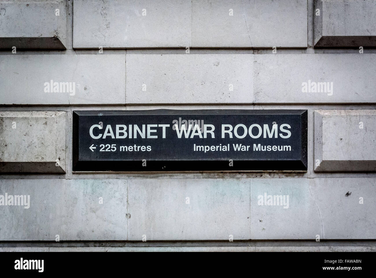 Cabinet War Rooms, Imperial War Museum, sign in London, UK Stock Photo ...
