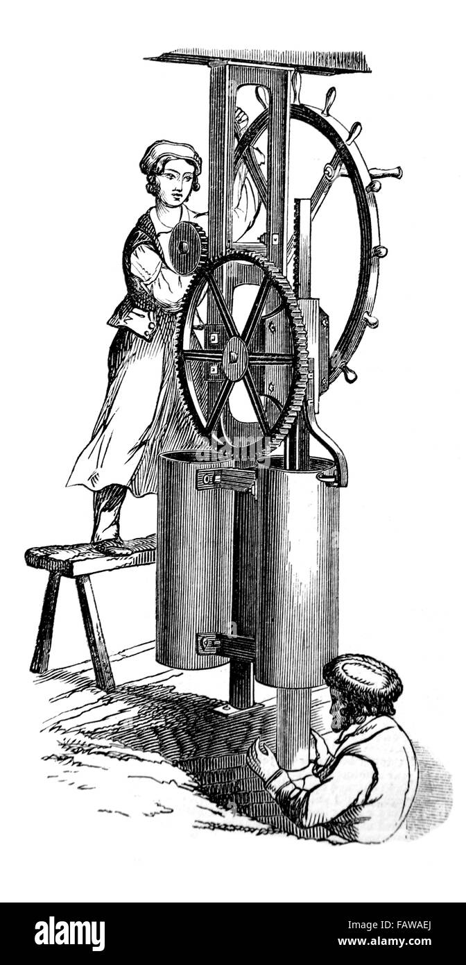 Victorian machine illustration Black and White Stock Photos & Images ...