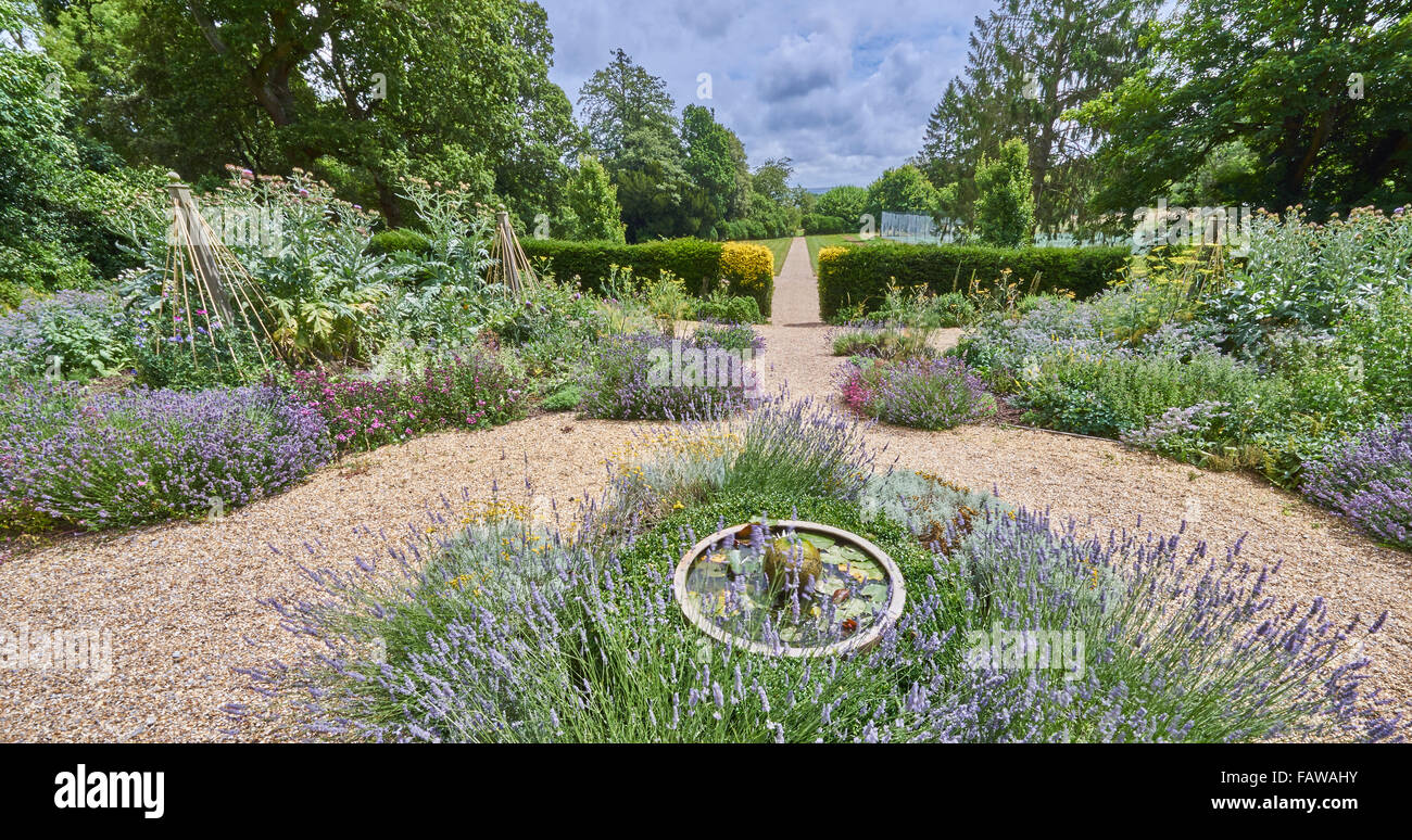 Wiston House landscaped gardens Stock Photo - Alamy