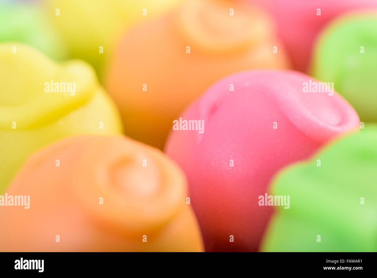 Colorful Fondant Candies Close Up Stock Photo - Alamy