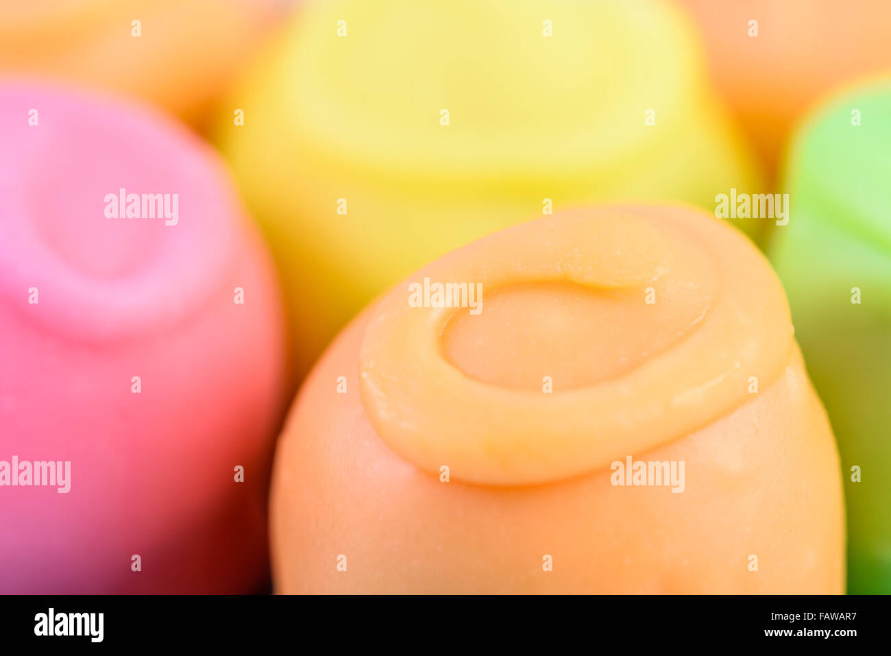 Colorful Fondant Candies Close Up Stock Photo - Alamy