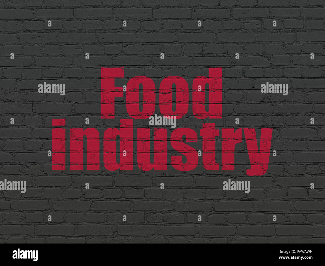 Industry concept: Food Industry on wall background Stock Photo - Alamy