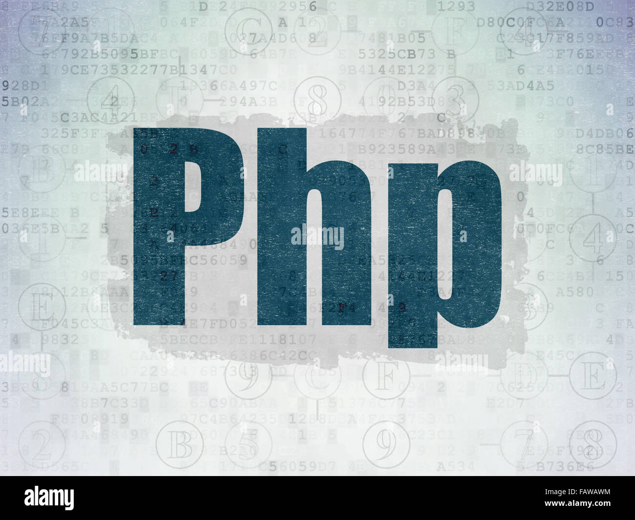 Database concept: Php on Digital Paper background Stock Photo - Alamy