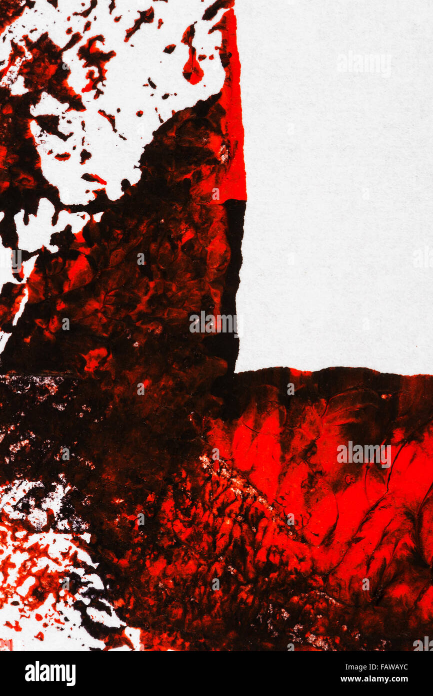 Abstract hand painted red and black arts background Stock Photo - Alamy