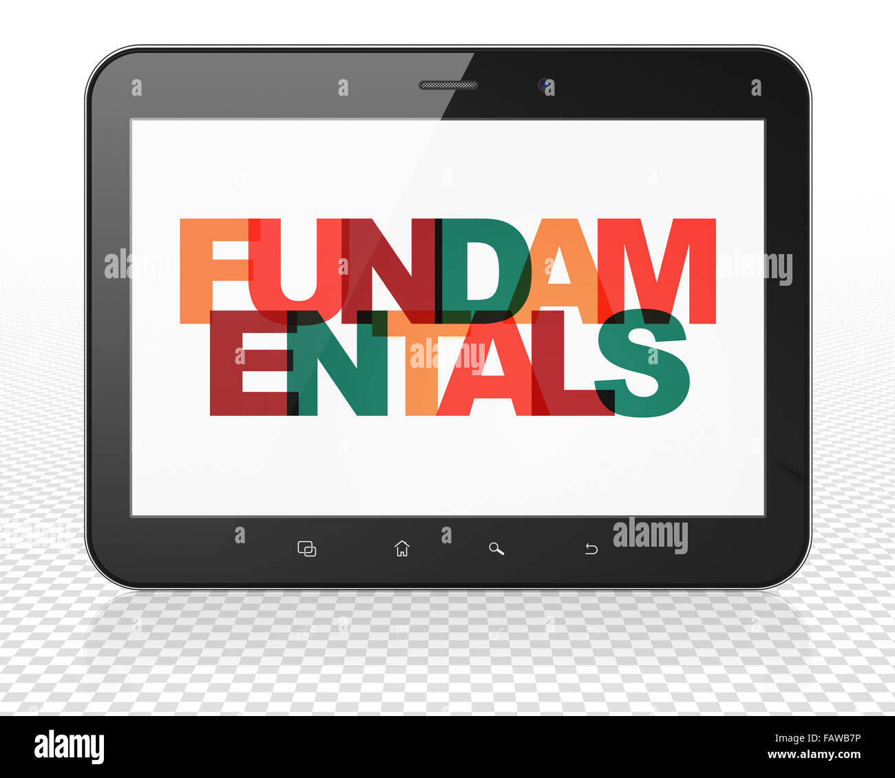 Science concept: Tablet Pc Computer with Fundamentals on display Stock ...