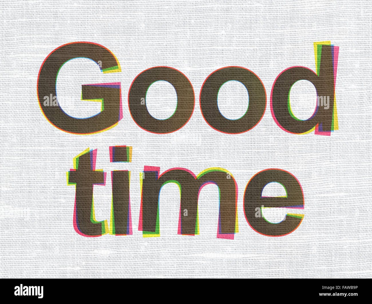 Timeline concept: Good Time on fabric texture background Stock Photo ...
