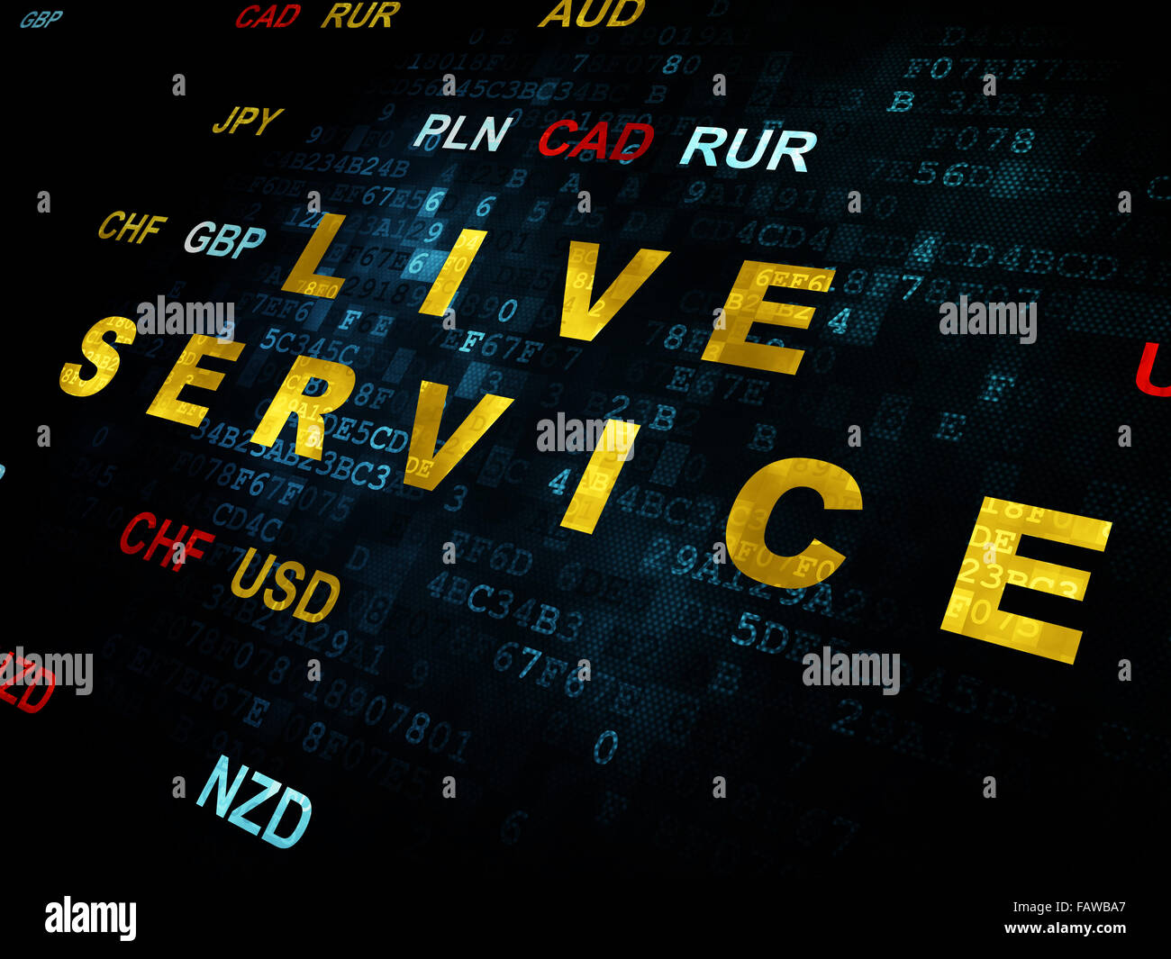 Business concept: Live Service on Digital background Stock Photo - Alamy