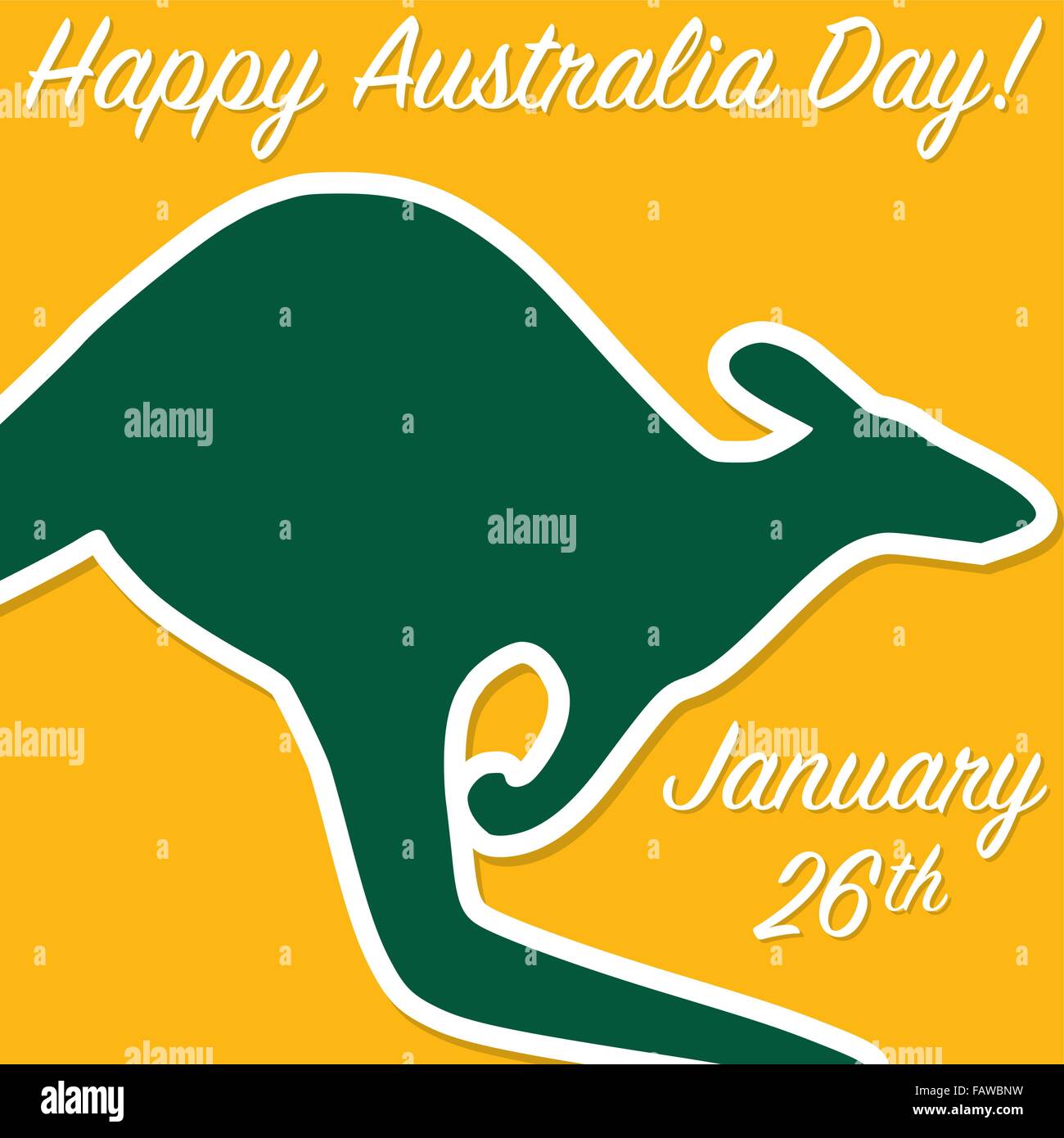 Kangaroo Australia Day card in vector format Stock Vector Image & Art ...