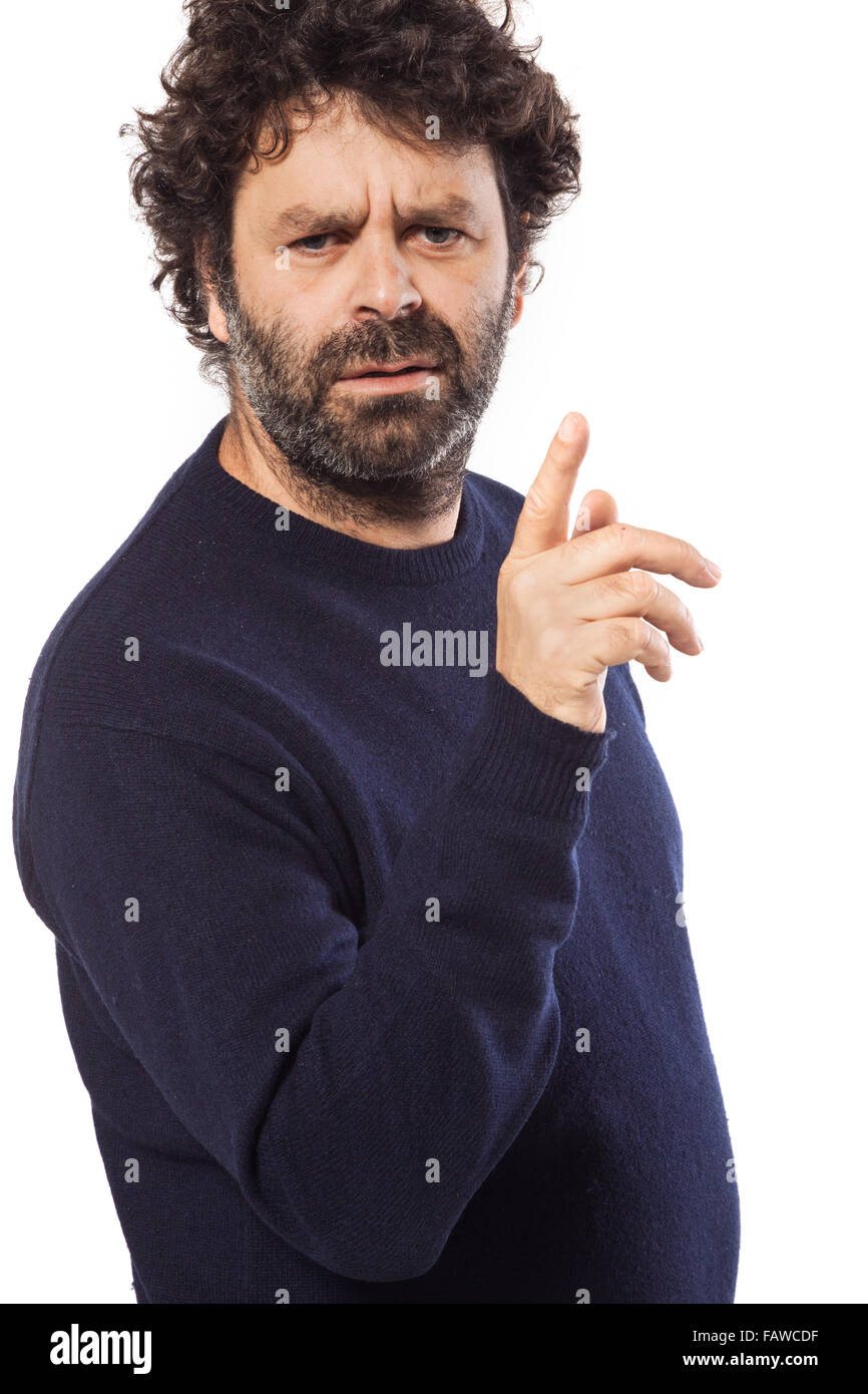 Man on white background Stock Photo - Alamy