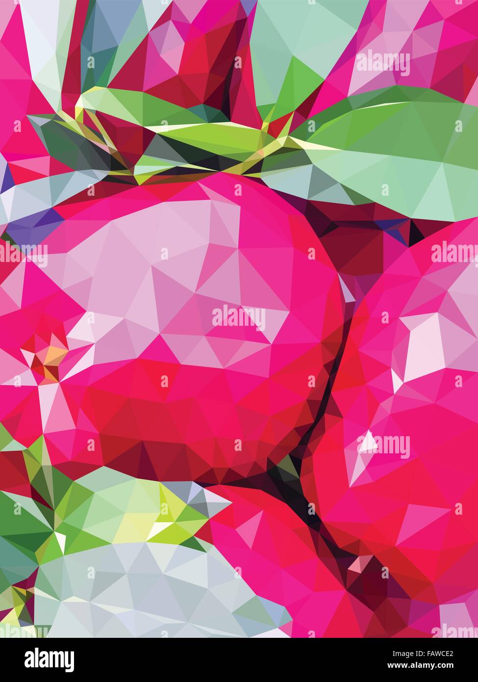 Red apple geometric shape Stock Vector Images - Alamy