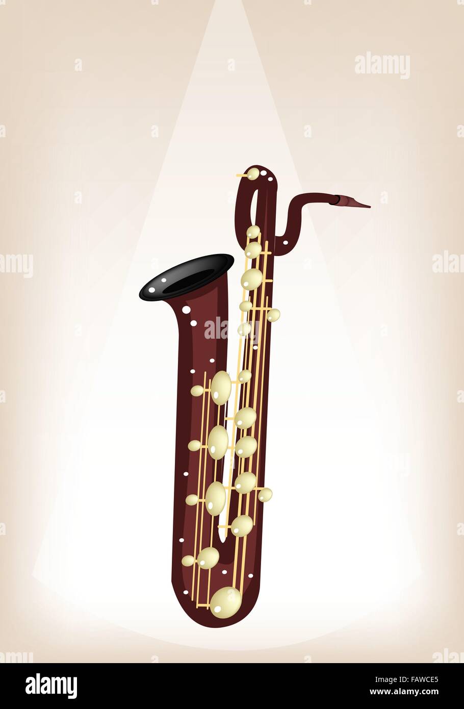 Music Instrument, An Illustration Brown Color of Golden Vintage ...