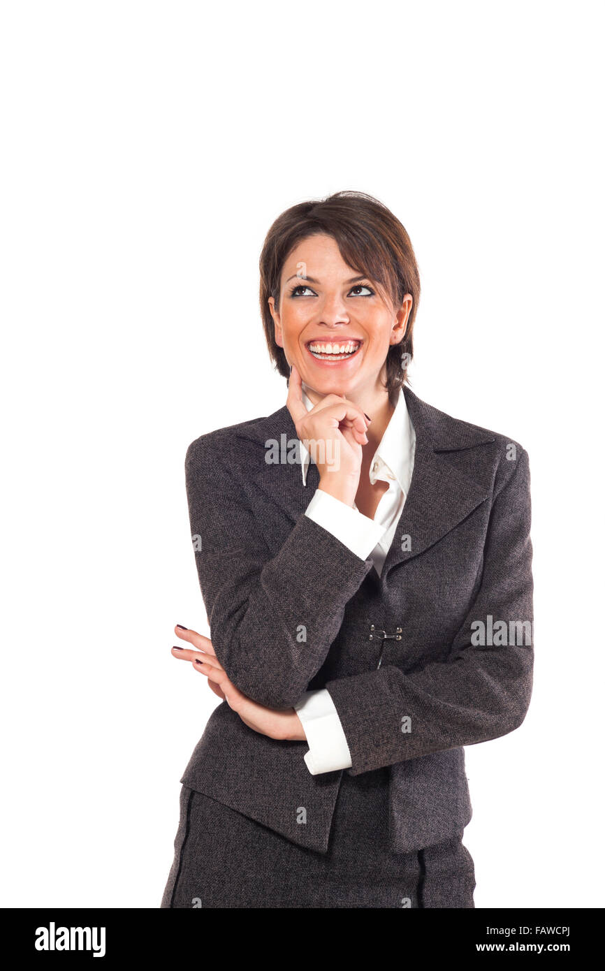 woman portrait, white background Stock Photo - Alamy