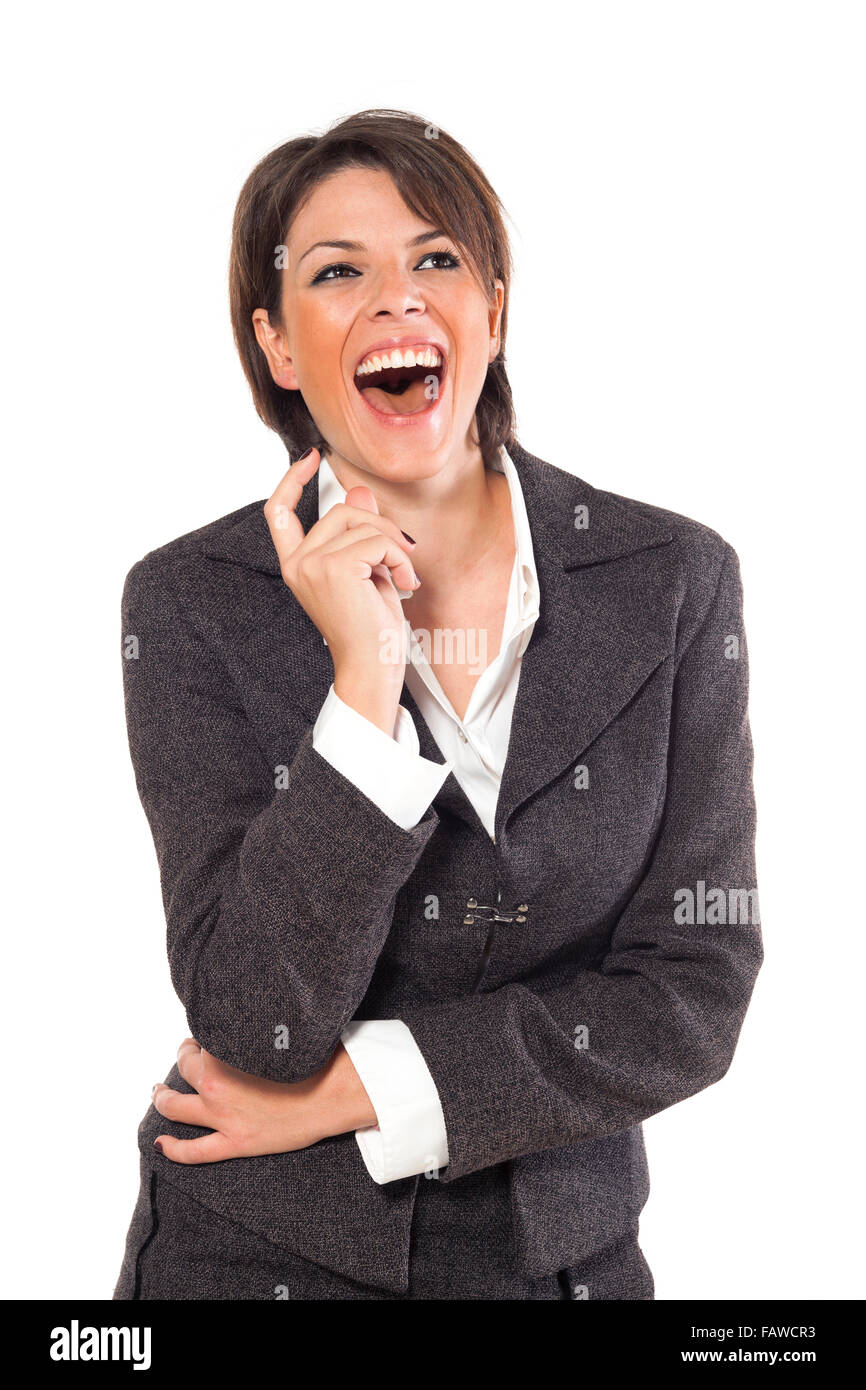 woman portrait, white background Stock Photo - Alamy