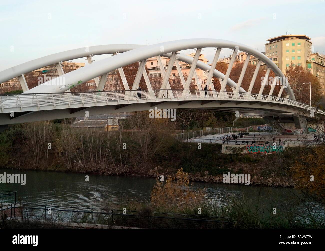 AJAXNETPHOTO. 2015. ROME, ITALY. - STEEL ARCH BRIDGE - THE PONTE DELLA ...