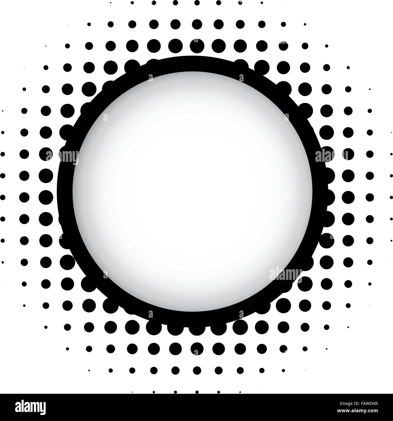 Halftone round frame with shadow Stock Vector Image & Art - Alamy