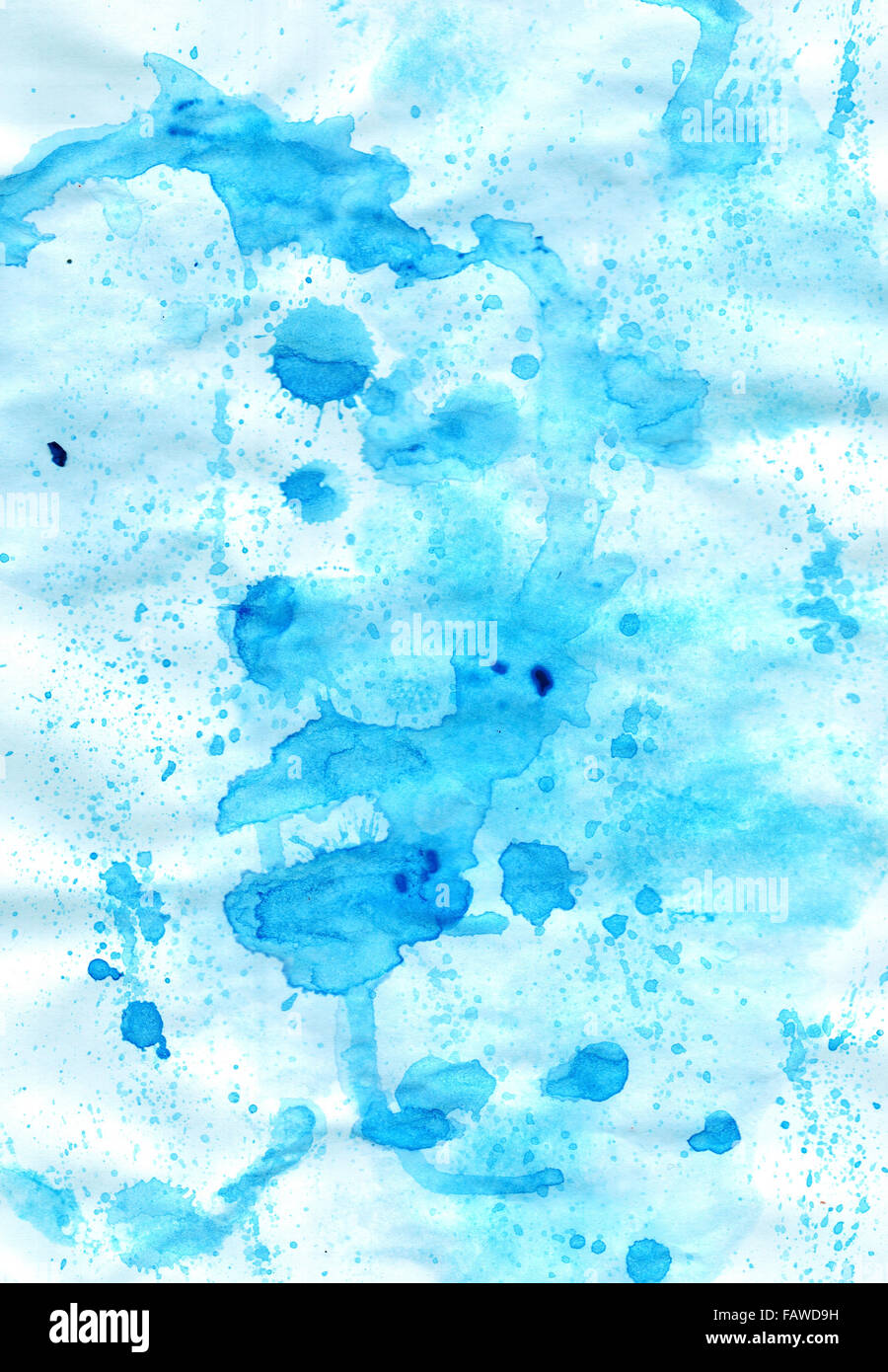 Watercolor blue fantasy handmade painting texture for design Stock ...