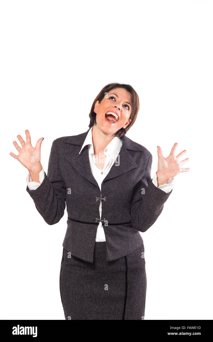 woman portrait, white background Stock Photo - Alamy