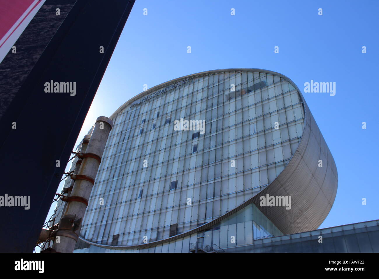 Unusual-shaped hotel in Santa Fe, Mexico City's business centre, Mexico ...