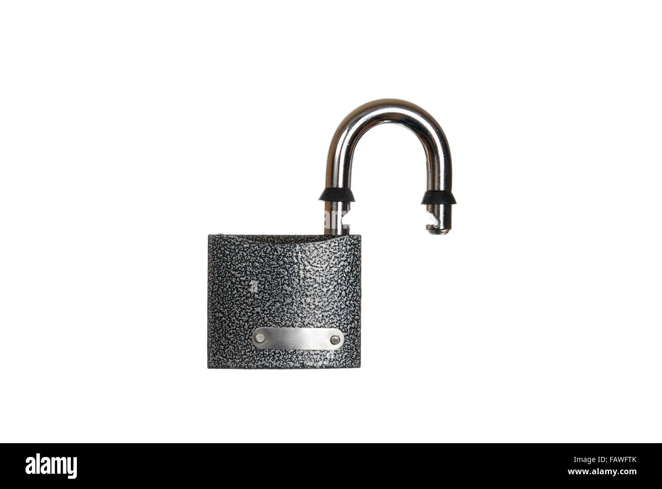 an opened padlock on a white background Stock Photo - Alamy